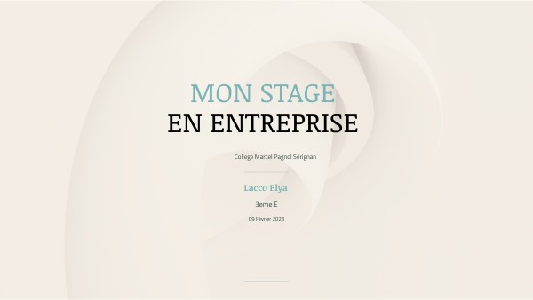 Oral de stage | Genially