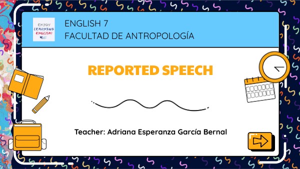 REPORTED SPEECH | Genially