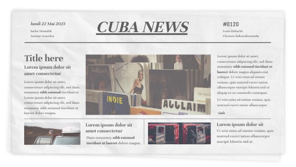 NEWSPAPER CUBA Enquête journalistique Histoir