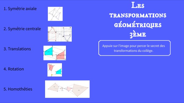 Les Transformations au collège | Genially
