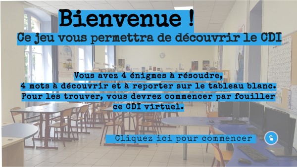 Découverte du CDI groupe bleu | Genially