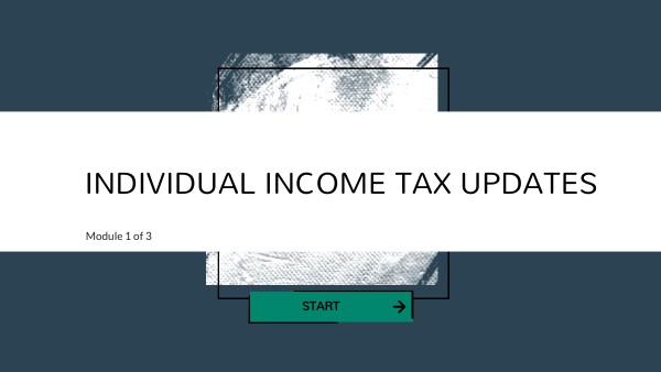 INDIVIDUAL INCOME TAX UPDATES