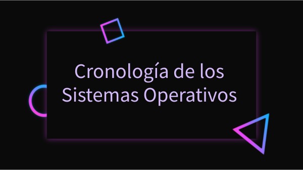 Cronologia de los Sistemas Operativos | Genially