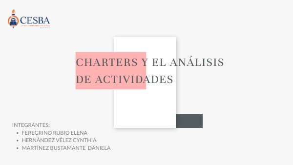 Charters y el análisis de actividades