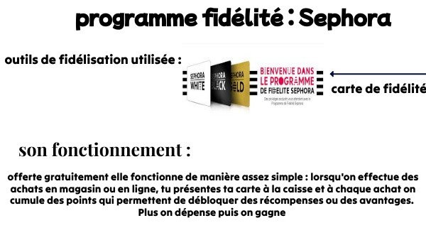 présentation du programme fidélité Sephora awa | Genially