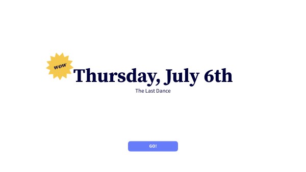 Thursday, July 6th