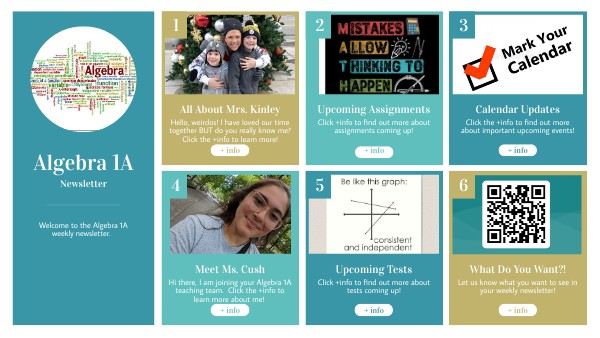 Algebra 1A Newsletter