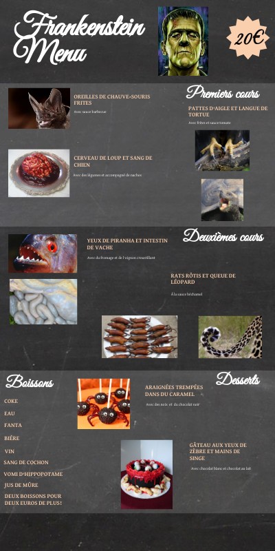 FRANKENSTEIN MENU | Genially