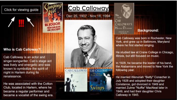 Mini Museum Project - Cab Calloway | Genially