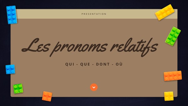 LES PRONOMS RELATIFS SIMPLES | Genially