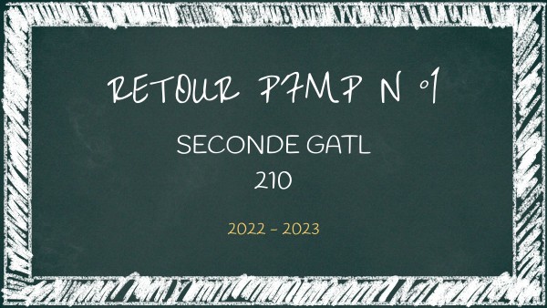 RETOUR PFMP N °1 | Genially