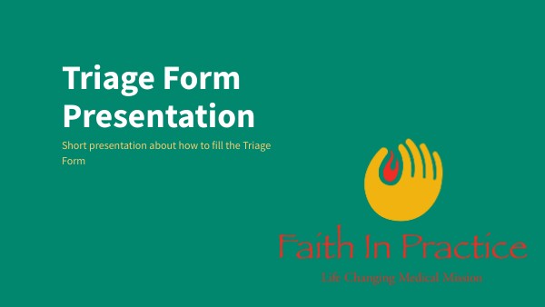 FIP Triage Form | Genially