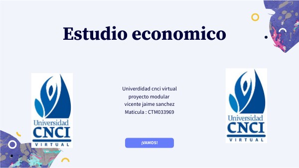 Presentación Proyecto modular estudio económico | Genially