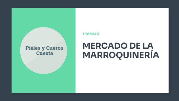 Mercado de la marroquinería