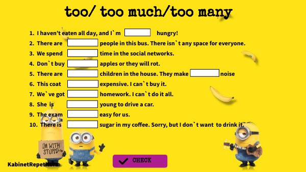 Too/too many/too much