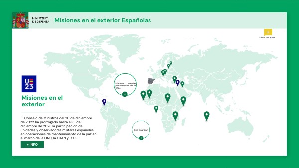 MAPA MISIONES FFAA ESPAÑOLAS EN EL EXTRANJERO