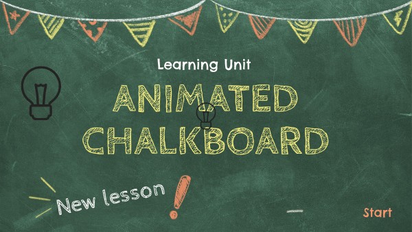 ANIMATED CHALKBOARD LEARNING UNIT | Genially