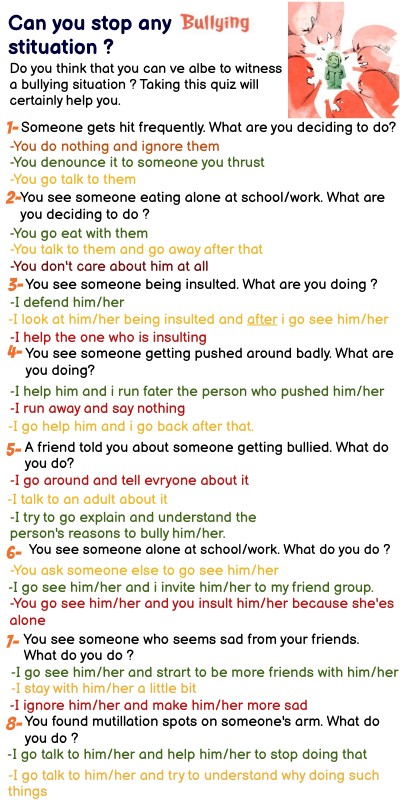 bullying quiz | Genially