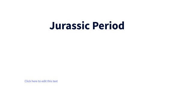 Jurassic Period | Genially