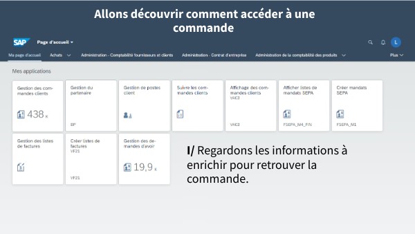 SAP Gestion des commandes client | Genially