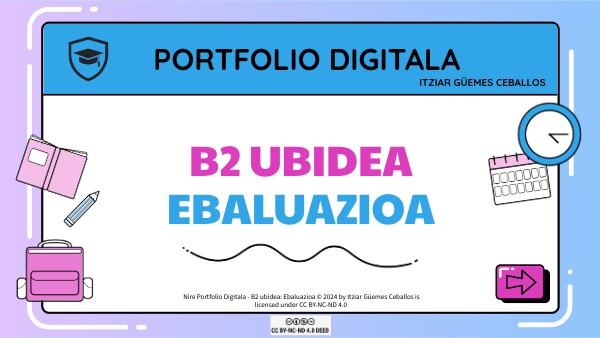 NIRE PORTFOLIO DIGITALA - B2 UBIDEA: EBALUAZIOA - Itziar Güemes | Genially