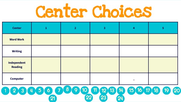 Center Choices