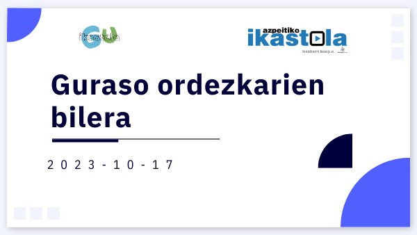 Guraso ordezkarien 1.bilera 2023-10-17