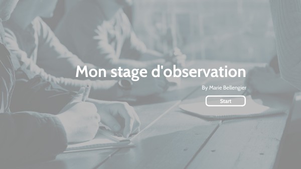 Mon stage d'observation | Genially