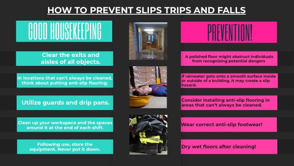 How to prevent slips trips and falls