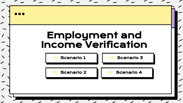 Employment and Income Verification
