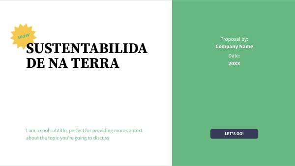 SUSTENTABILIDADE NA TERRA | Genially