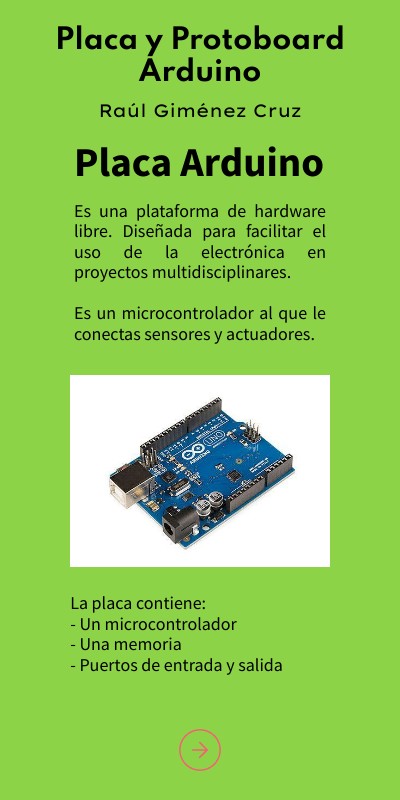 Infografía placa de arduino y protoboard | Genially