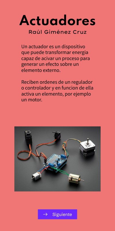 Infografía Actuadores Arduino | Genially