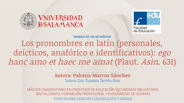 Los pronombres en latín (TFM)