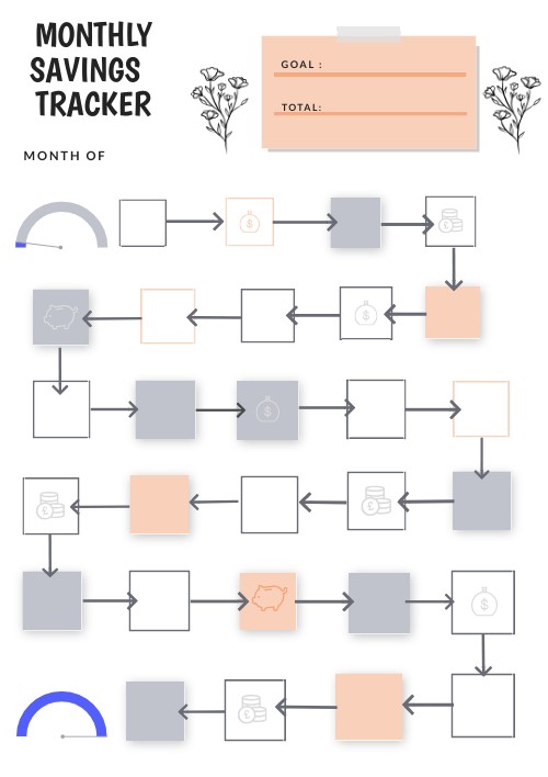 FINANCE - monthly savings tracker (home management)