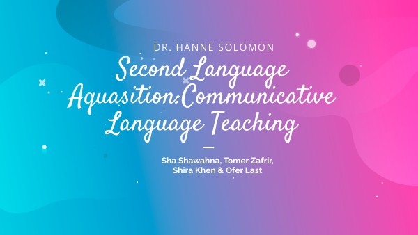 Communicative Language Teaching