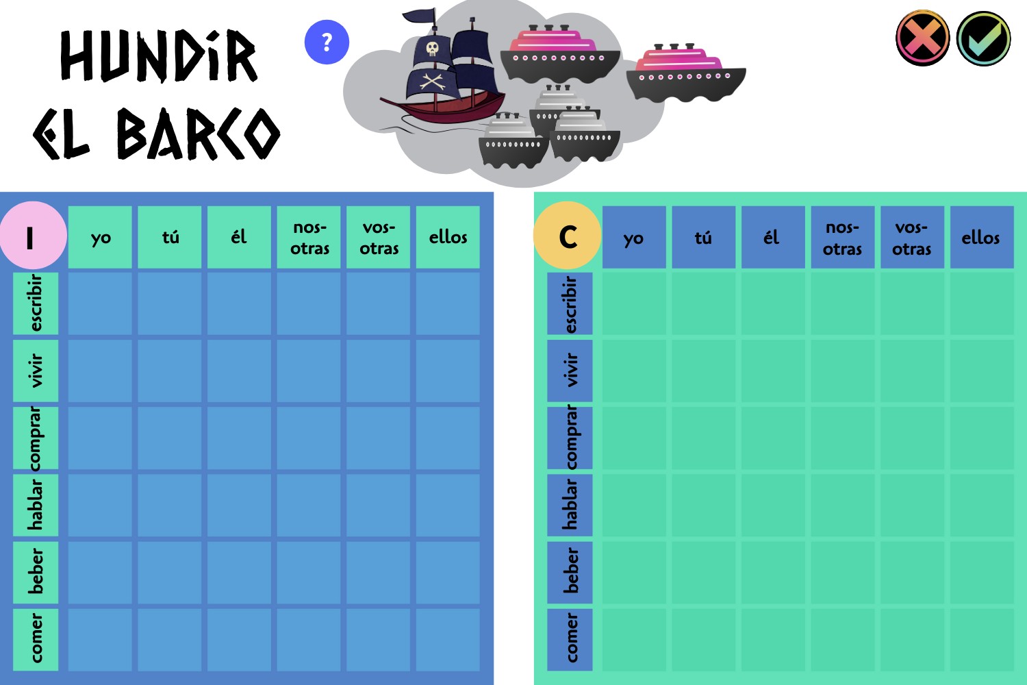 Battleship - Spanish Verbs