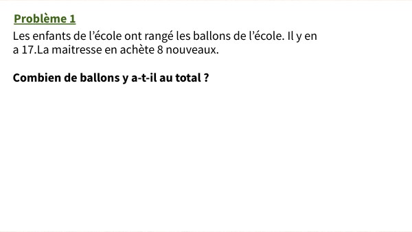 Résolution de problème niveau CE1