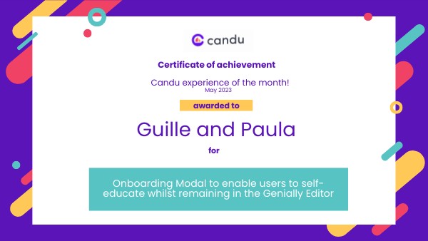 Candu content of the month certificate!