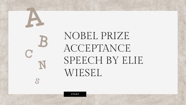 Nobel Prize Acceptance Speech | Genially