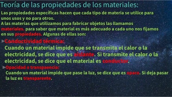 Teoría sobre las Propiedades de los materiales | Genially