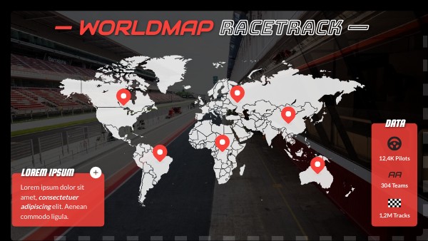 WORLD MAP RACETRACK