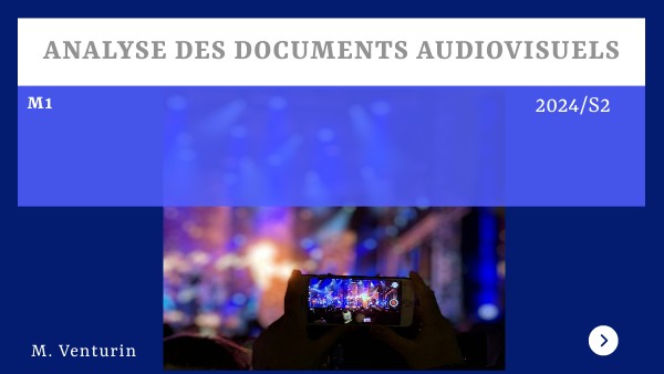 MEEF M1 S2 Audiovisuel