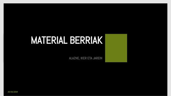 Material Berriak
