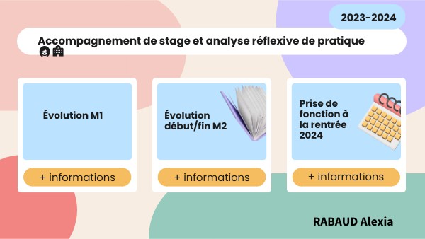 Oral "accompagnement de stage et analyse réflexive de pratique" | Genially