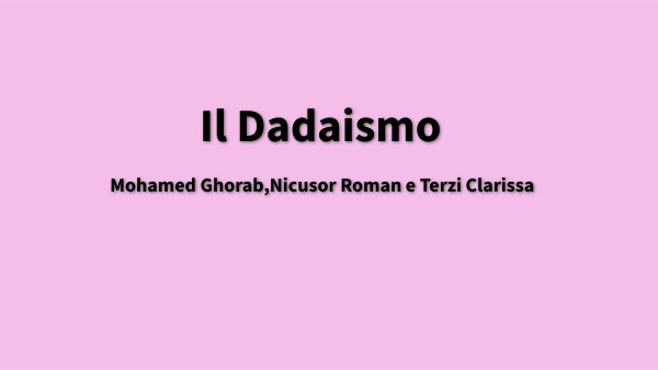 Il Dadaismo | Genially