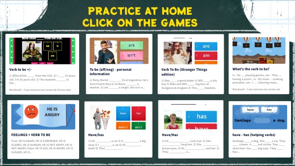 Practice: Be/ Have | Genially