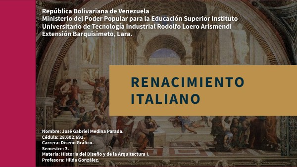 Renacimiento italiano | Genially