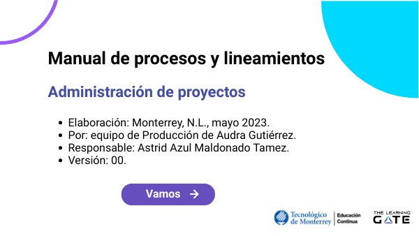 Borrador 1 Manual Administración de Proyectos | Genially