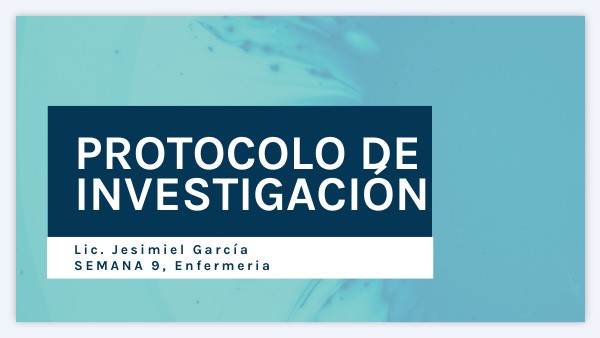 PROTOCOLO DE INVESTIGACIÓN | Genially